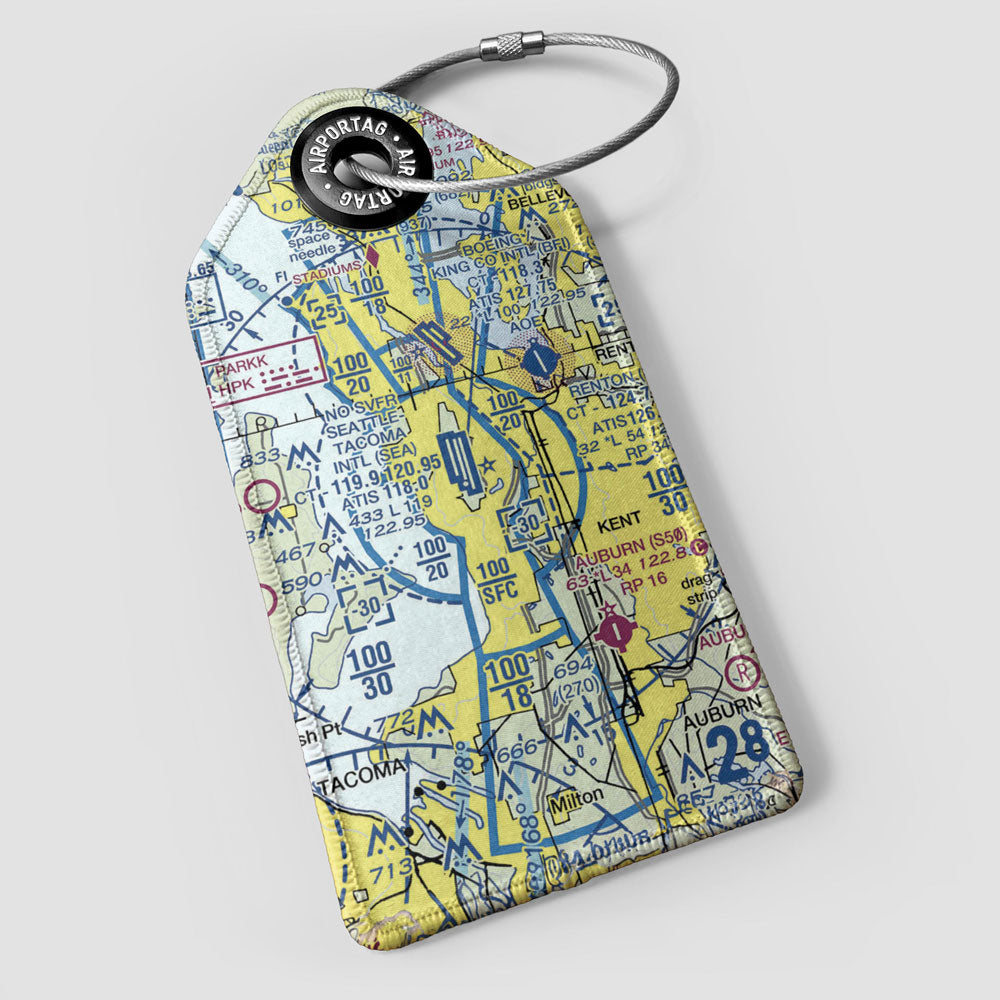 Airport Code Luggage Tag - IATA code SEA baggage tag