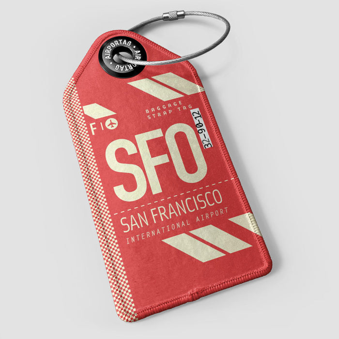 Airport Code Luggage Tag - IATA code SFO baggage tag