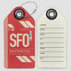 Airport Code Luggage Tag - IATA code SFO baggage tag