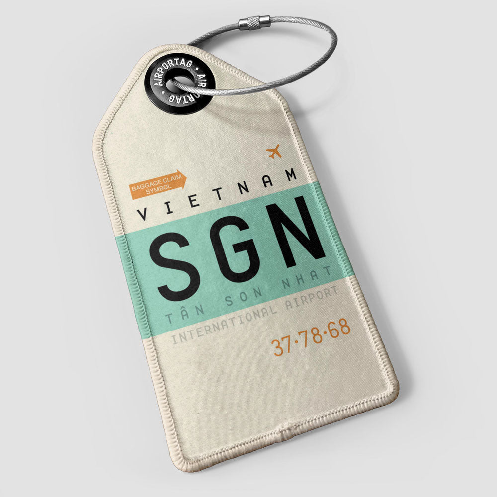 Airport Code Luggage Tag - IATA code SGN baggage tag