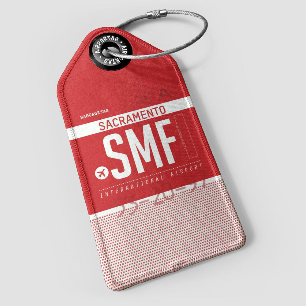 Airport Code Luggage Tag - IATA code SMF baggage tag