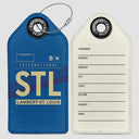 Airport Code Luggage Tag - IATA code STL baggage tag