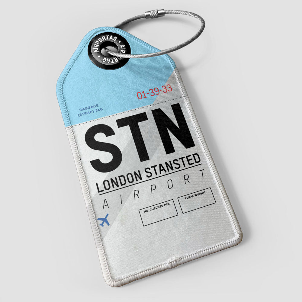 Airport Code Luggage Tag - IATA code STN baggage tag