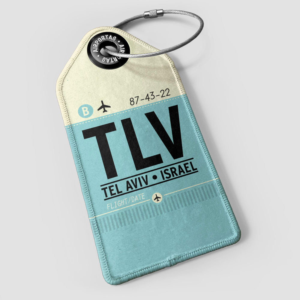 Airport Code Luggage Tag - IATA code TLV baggage tag