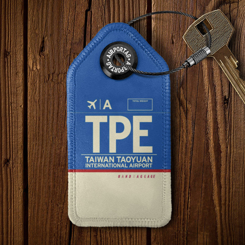 TPE - Taiwan Taoyuan Airport - Leather Keychain