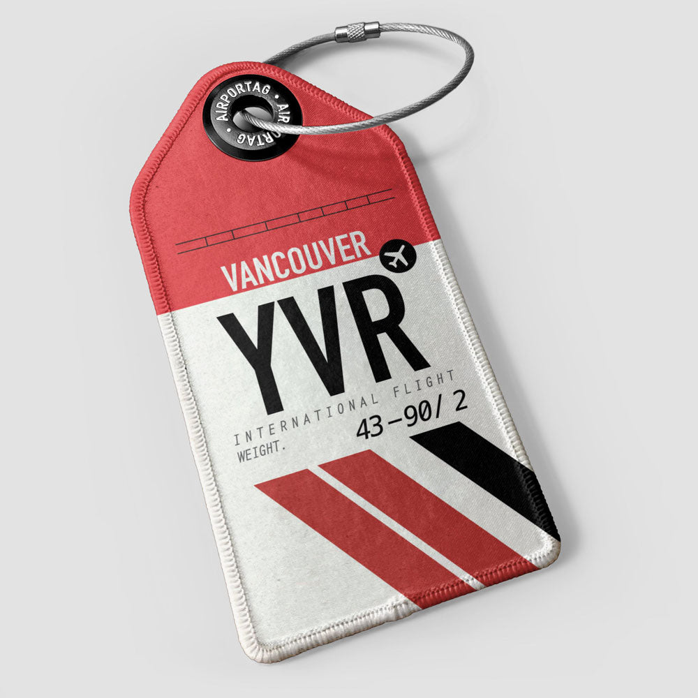 Airport Code Luggage Tag - IATA code YVR baggage tag