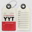 Airport Code Luggage Tag - IATA code YYT baggage tag