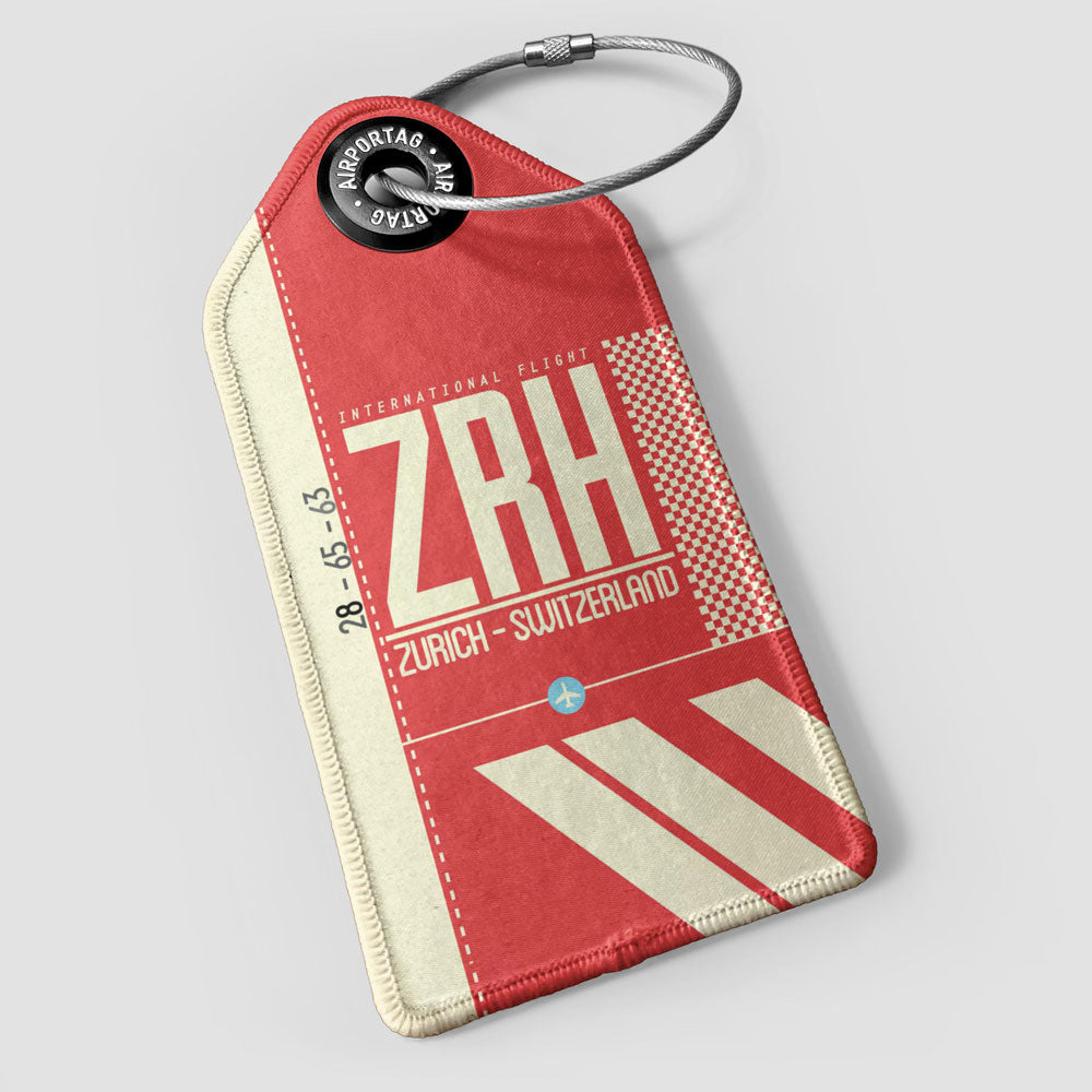 Airport Code Luggage Tag - IATA code ZRH baggage tag