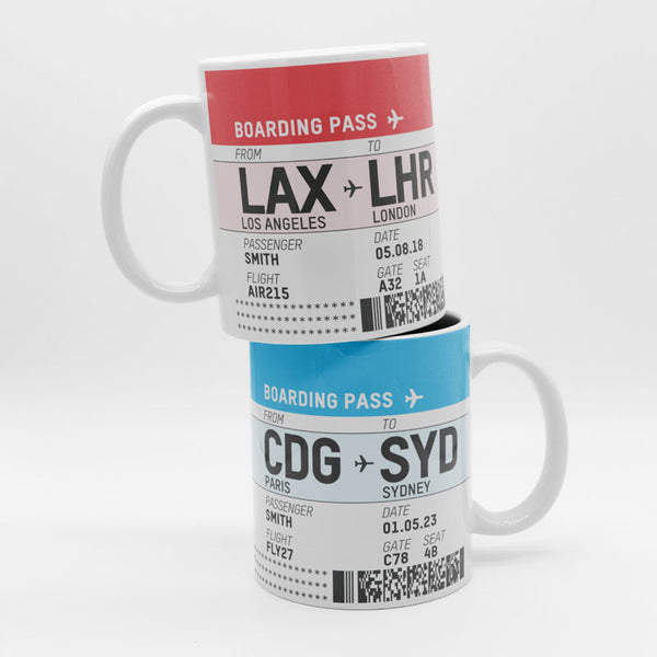 Custom Bording Pass - Coffee Mug