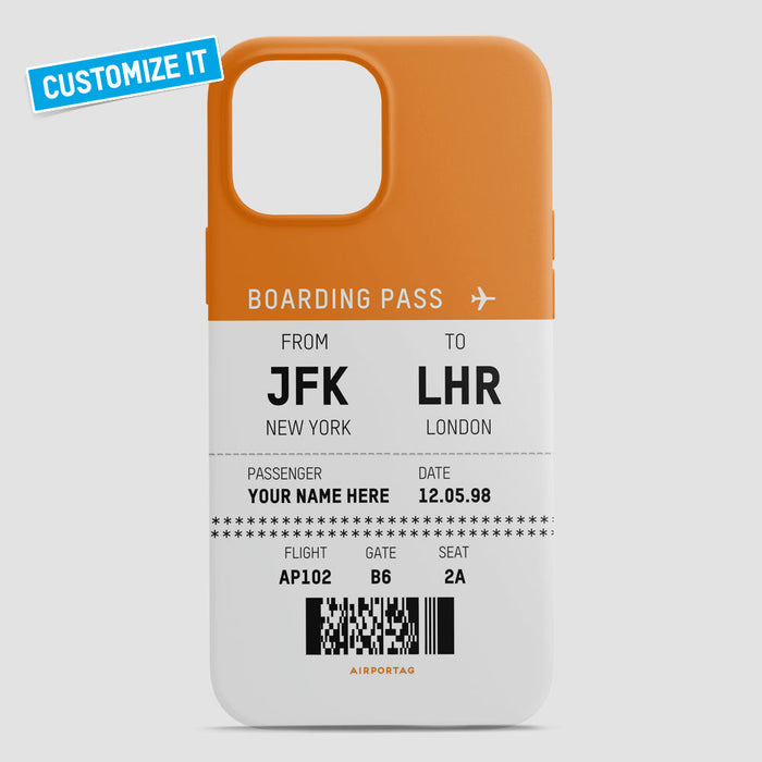Custom Boarding Pass Phone Case