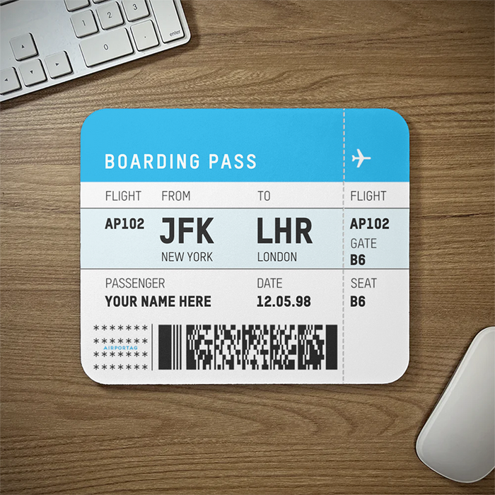 Custom Bording Pass - Mousepad