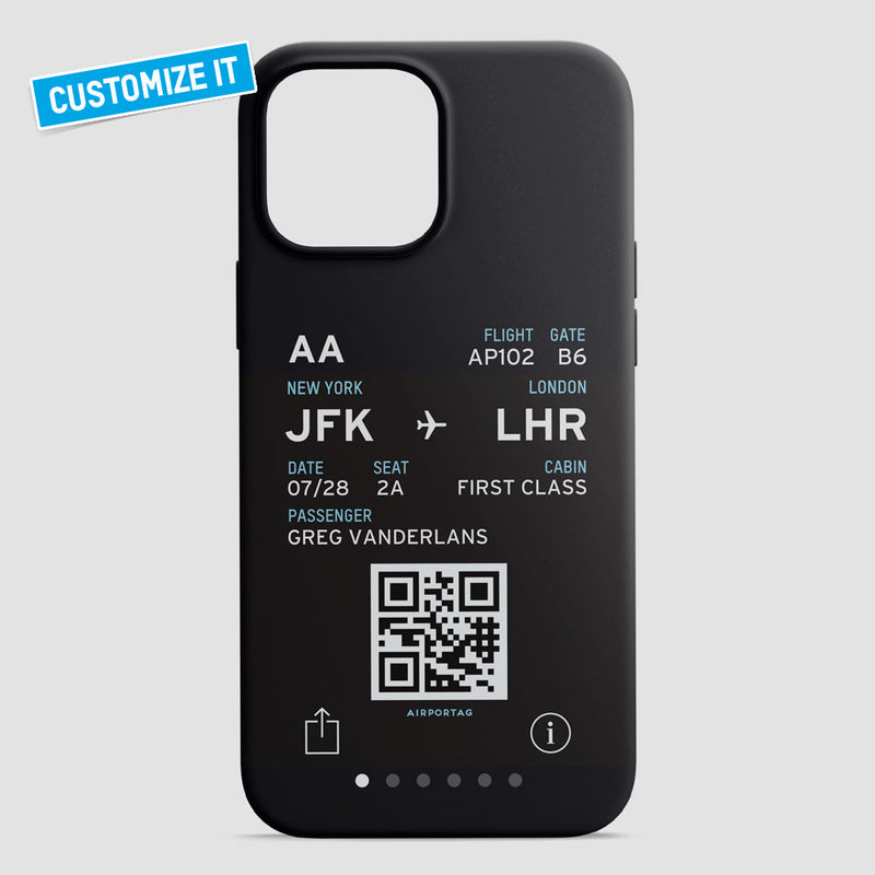Digital Boarding Pass Phone Case - Create your own