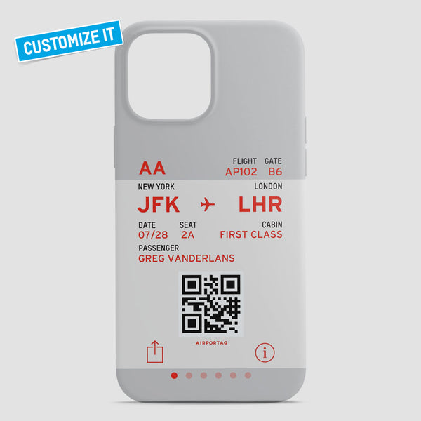 Digital Boarding Pass Phone Case - Create your own