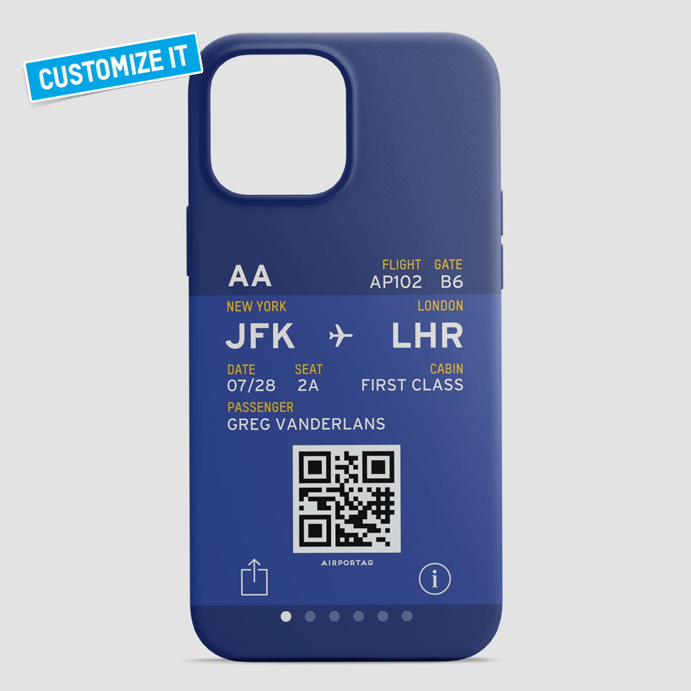 Digital Boarding Pass Phone Case - Create your own
