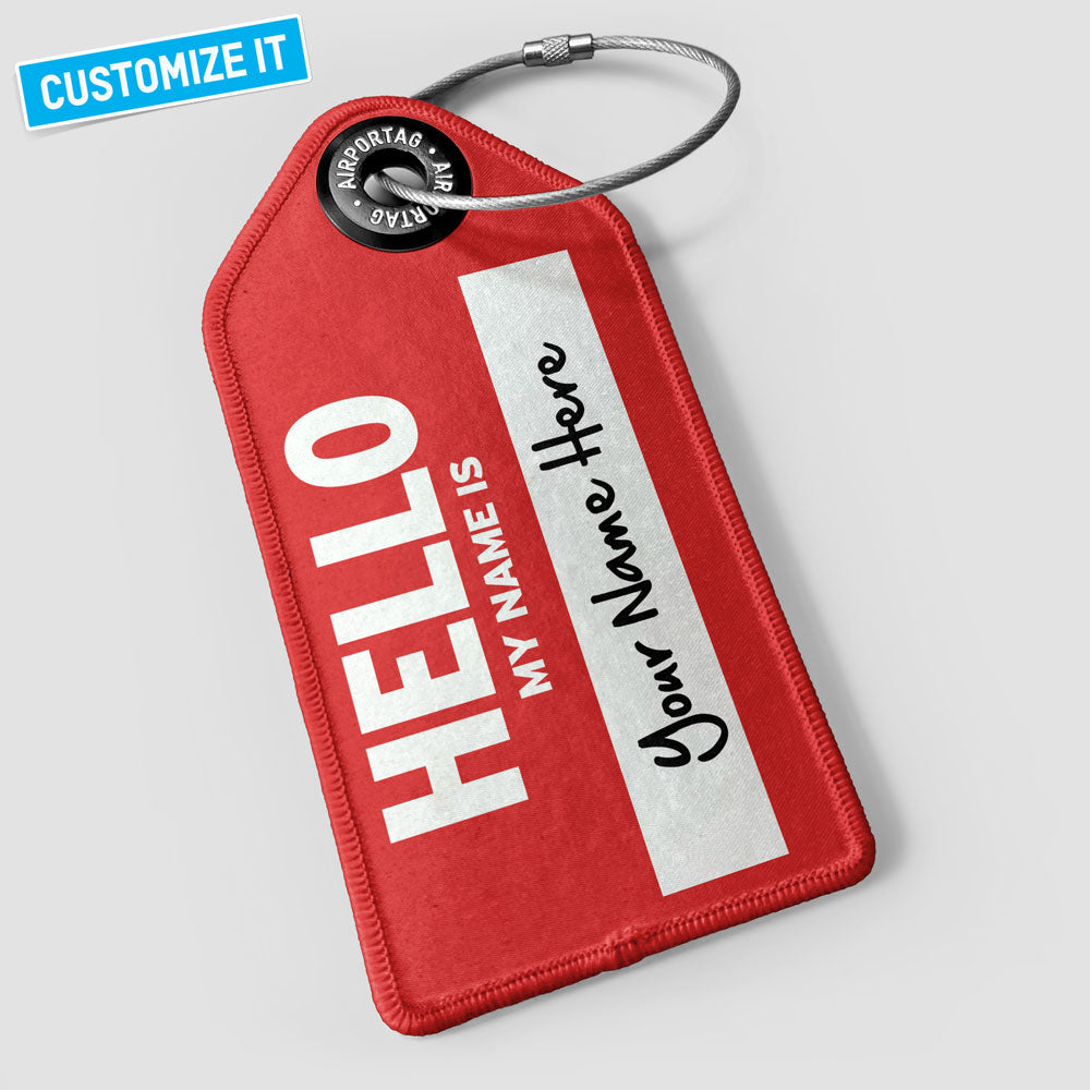 Hello Badge baggage tag