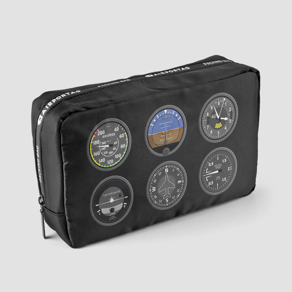 Airplane Instruments - Six Pack - Packing Bag