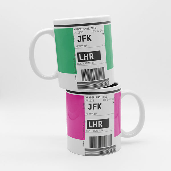 Custom Luggage Ticket - Coffee Mug