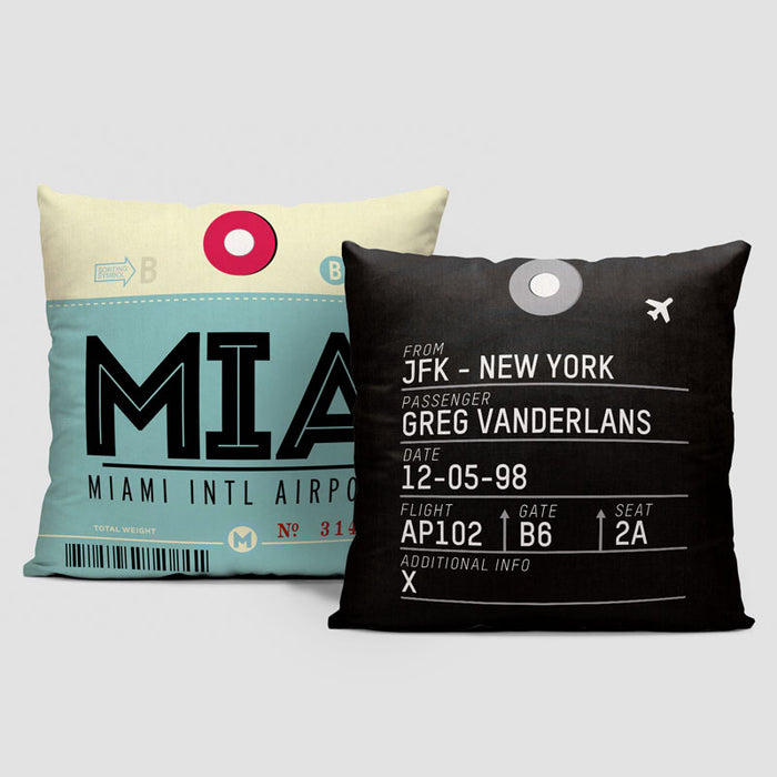 Throw Pillow - MIA - Miami International Airport - IATA code MIA