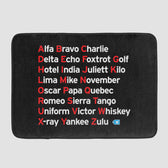 NATO Phonetic Alphabet - Bath rug