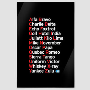 Poster - Wall Art Print - NATO Phonetic Alphabet