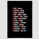 Poster - Wall Art Print - NATO Phonetic Alphabet