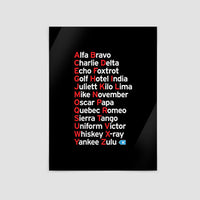 Poster - Wall Art Print - NATO Phonetic Alphabet