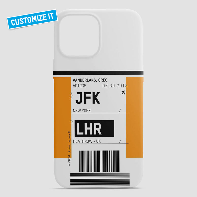 Custom Luggage Ticket Phone Case