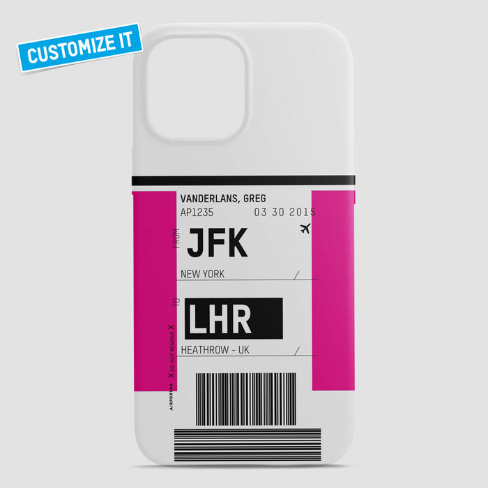 Custom Luggage Ticket Phone Case
