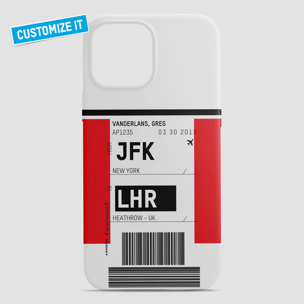 Custom Luggage Ticket Phone Case