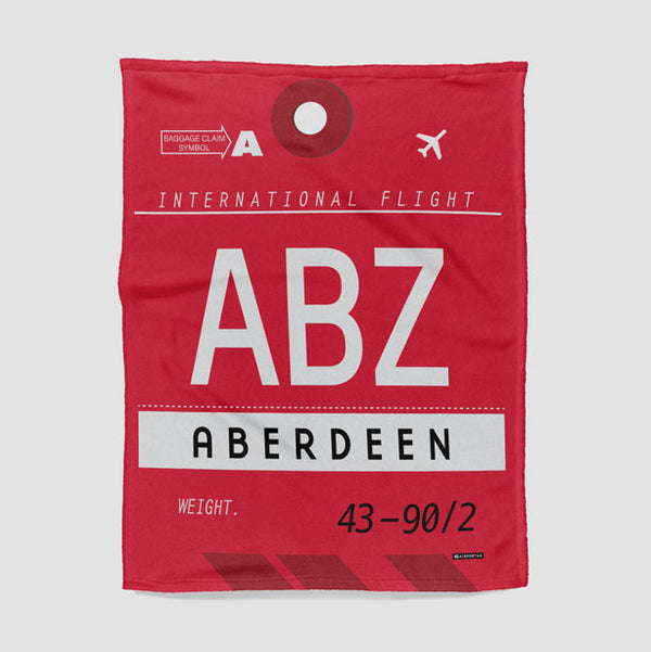 Throw Blanket - ABZ airport code pattern.
