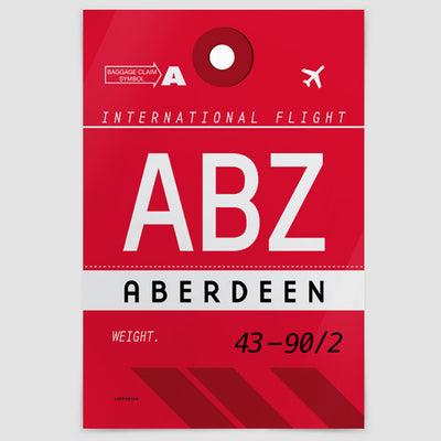 Poster - Wall Art Print - ABZ - Aberdeem Airport
