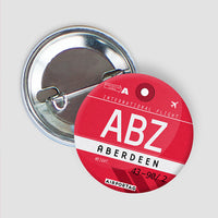 Pinback Button - Aberdeen Airport - United Kingdom - IATA code ABZ