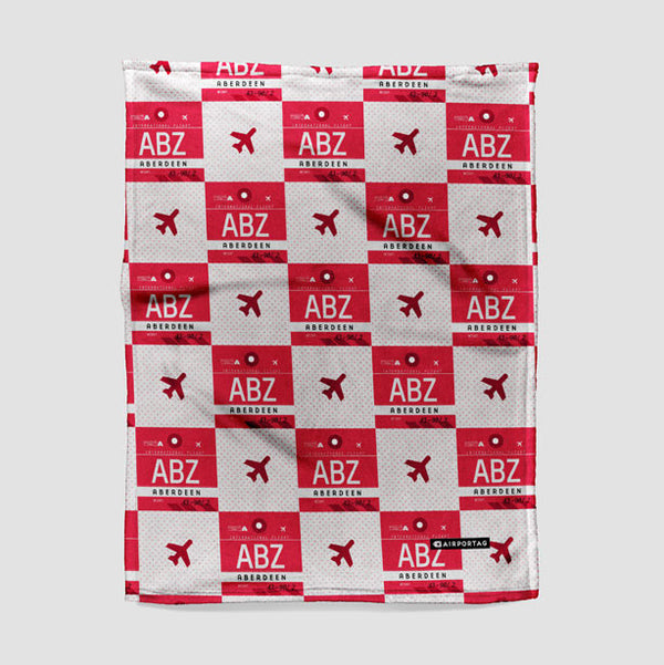 Throw Blanket - ABZ airport code pattern.