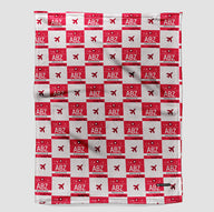 Throw Blanket - ABZ airport code pattern.