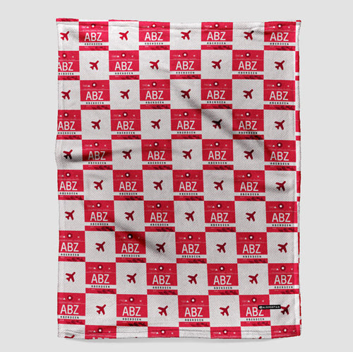 Throw Blanket - ABZ airport code pattern.