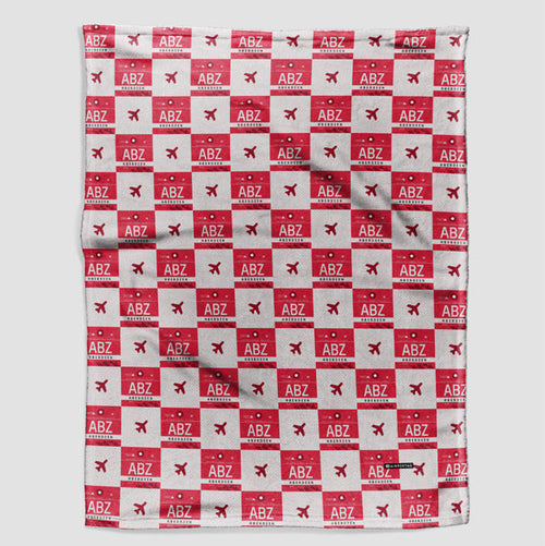 Throw Blanket - ABZ airport code pattern.