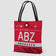 Tote Bag - ABZ - Aberdeen Airport - IATA code ABZ