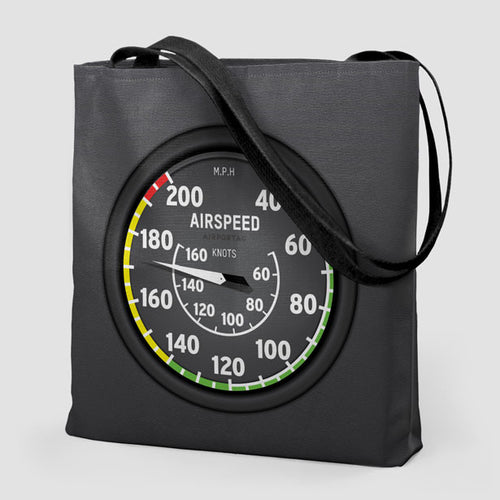 Airspeed Airplane Instrument Tote Bag