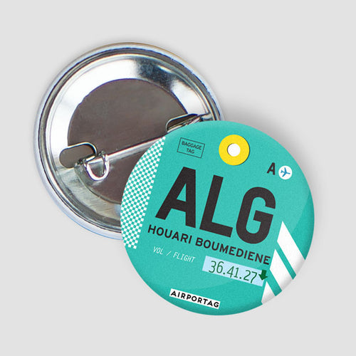 Pinback Button - Houari Boumediene Airport - Algiers, Algeria - IATA code ALG