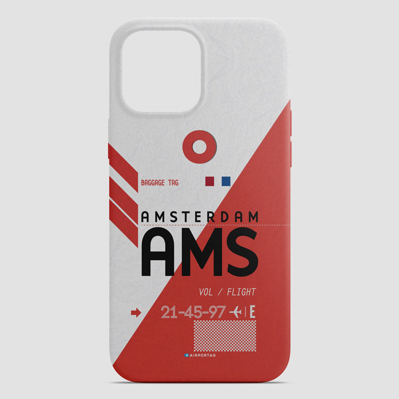 Airport Code Phone Case - IATA code AMS Mobile Cover