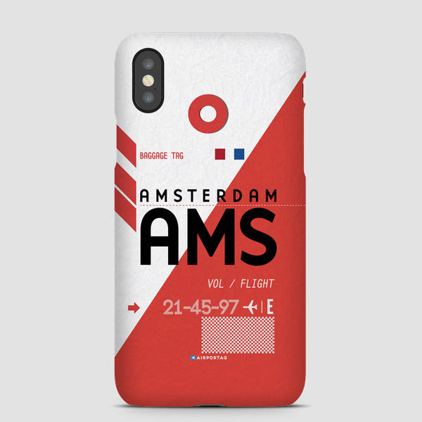 Airport Code Phone Case - IATA code AMS Mobile Cover