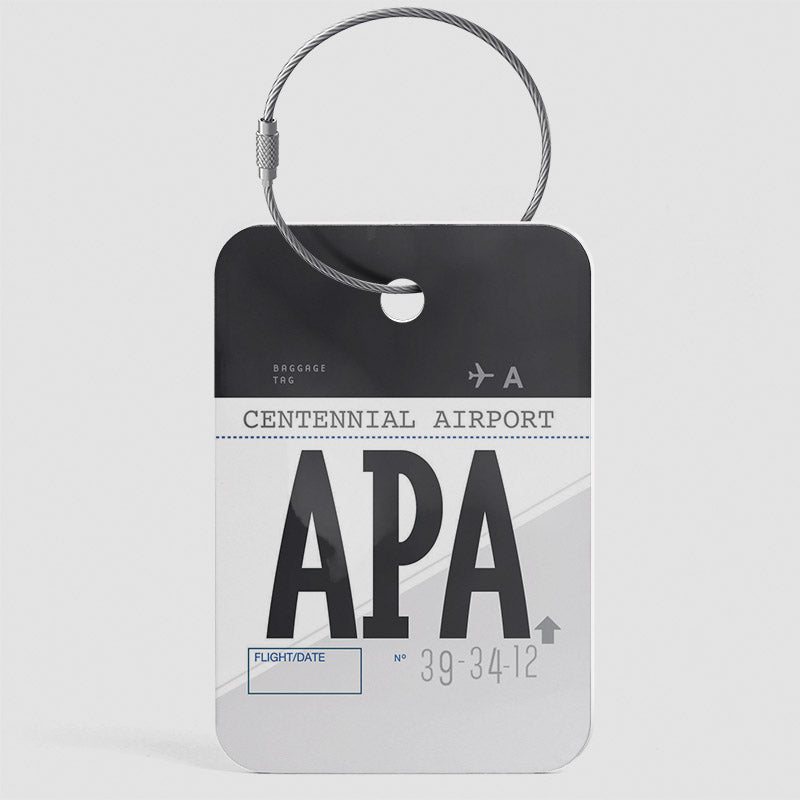 Airport Code Luggage Tag - IATA code APA baggage tag