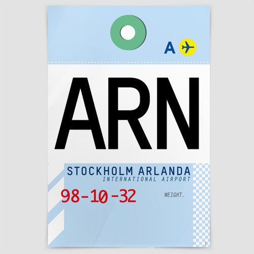 Poster Wall Art Print ARN Stockholm Arlanda Airport IATA Code ARN Poster Wall Art Print ARN Stockholm Arlanda Airport IATA Code ARN