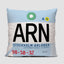 Airport Code Throw Pillow - ARN - Stockholm Arlanda