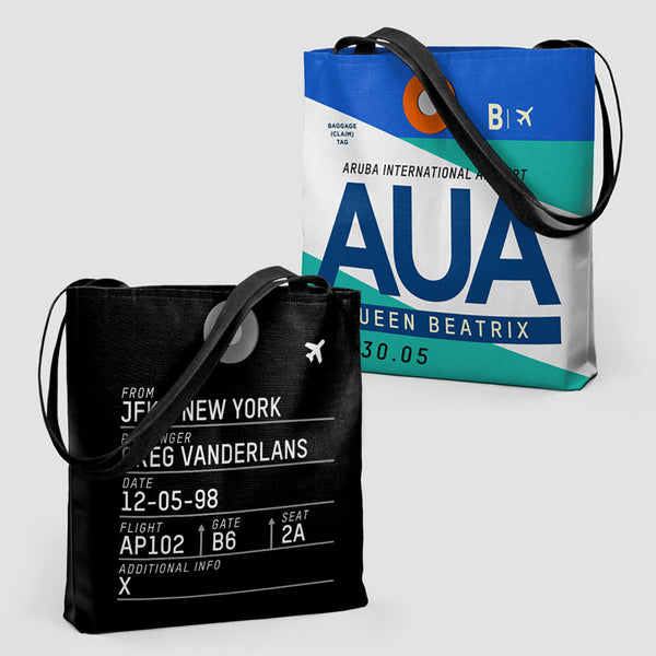 Tote Bag - AUA - Queen Beatrix Intl Airport - Aruba, Kingdom of the ...