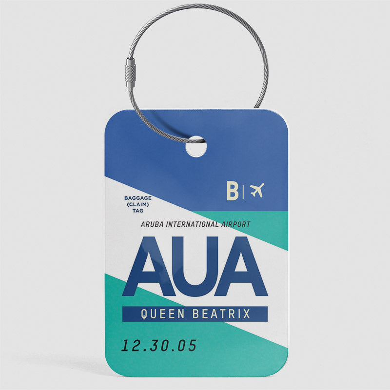 airport-code-luggage-tag-iata-code-aua-baggage-tag