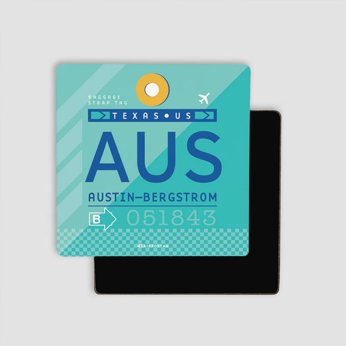 Fridge Magnets - Austin–Bergstrom Airport IATA code AUS