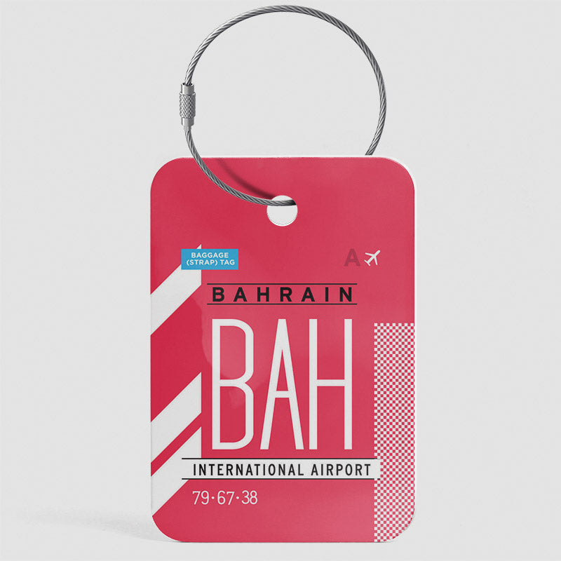 Airport Code Luggage Tag - IATA code BAH baggage tag