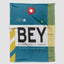 Throw Blanket - BEY airport code pattern.