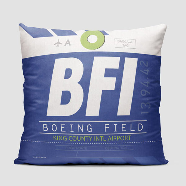 Throw Blanket - BFI airport code pattern.